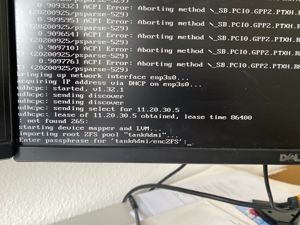 EOF in backquote substitution error - Unlock encrypted zfs via ssh on boot - Help - NixOS Discourse