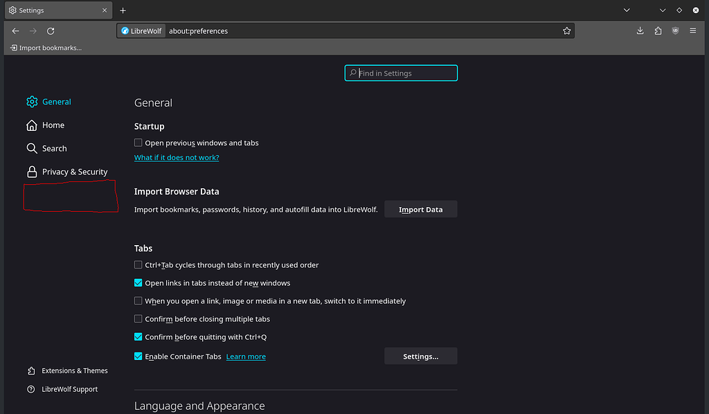 Librewolf panel missing - Help - NixOS Discourse