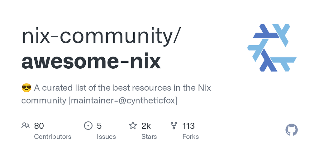 Revamped Learning section of Awesome Nix - Links - NixOS Discourse