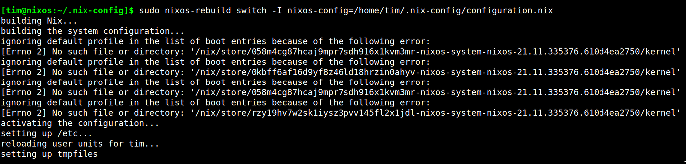 Help Fix My Setup Nixos Rebuild Error Help Nixos Discourse