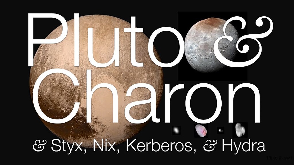 [Off-topic: astronomy] Pluto's 5 moons: Charon, Styx, Nix, Kerberos ...