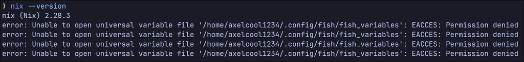 Fish is unable to open universal variable file - Help - NixOS Discourse