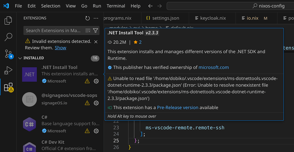 VSCode extensions dont work anymore since 25.05 - Help - NixOS Discourse