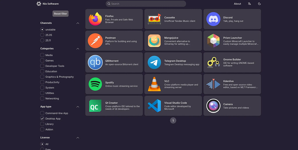 Nix Software - a website for convenient package search - Announcements ...