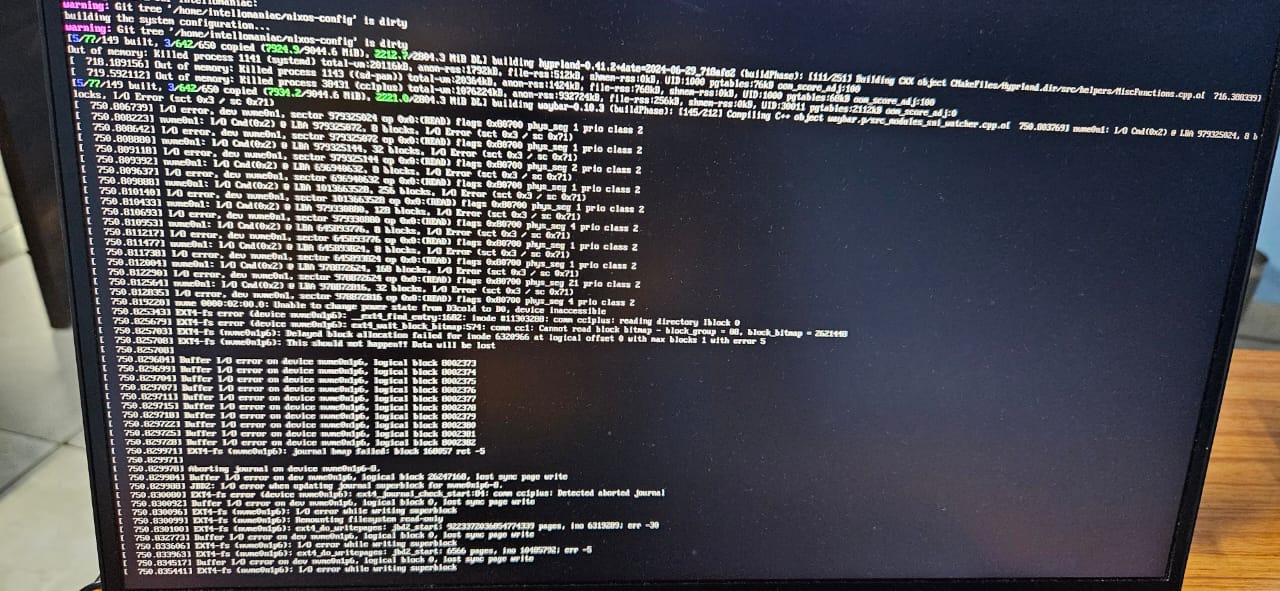 NixOS rebuild causing SSD and boot errors - Help - NixOS Discourse