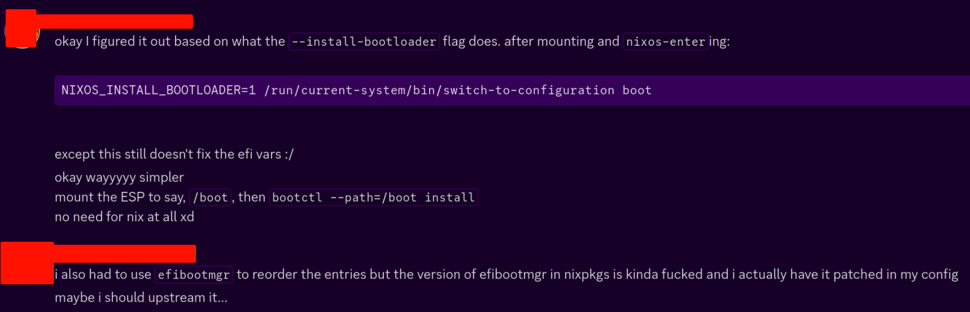 Changed motherboard, how to fix bootloader now? - Help - NixOS Discourse